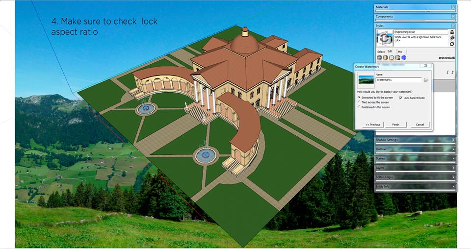 SKETCHUP TEXTURE: TESTING VRAY RENDER USING SU WATERMARK