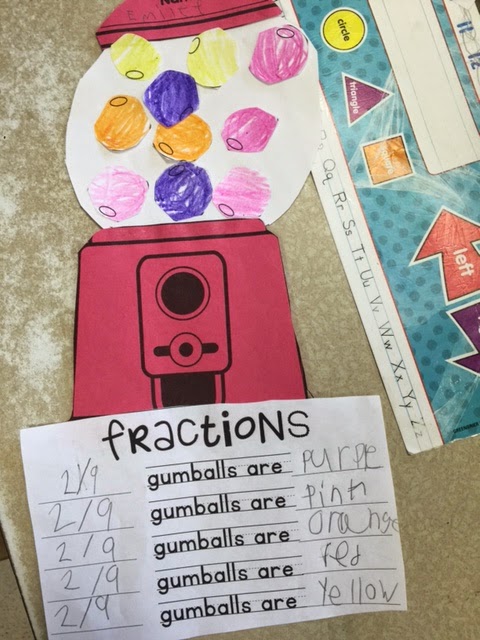 Geaux First Grade: Are we there yet? Fraction craftivity