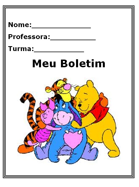 CANTINHO DA TIA FÊ: CAPA PARA BOLETIM