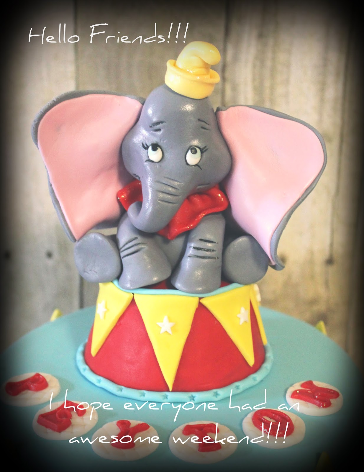 Fondant Dumbo Cake Topper