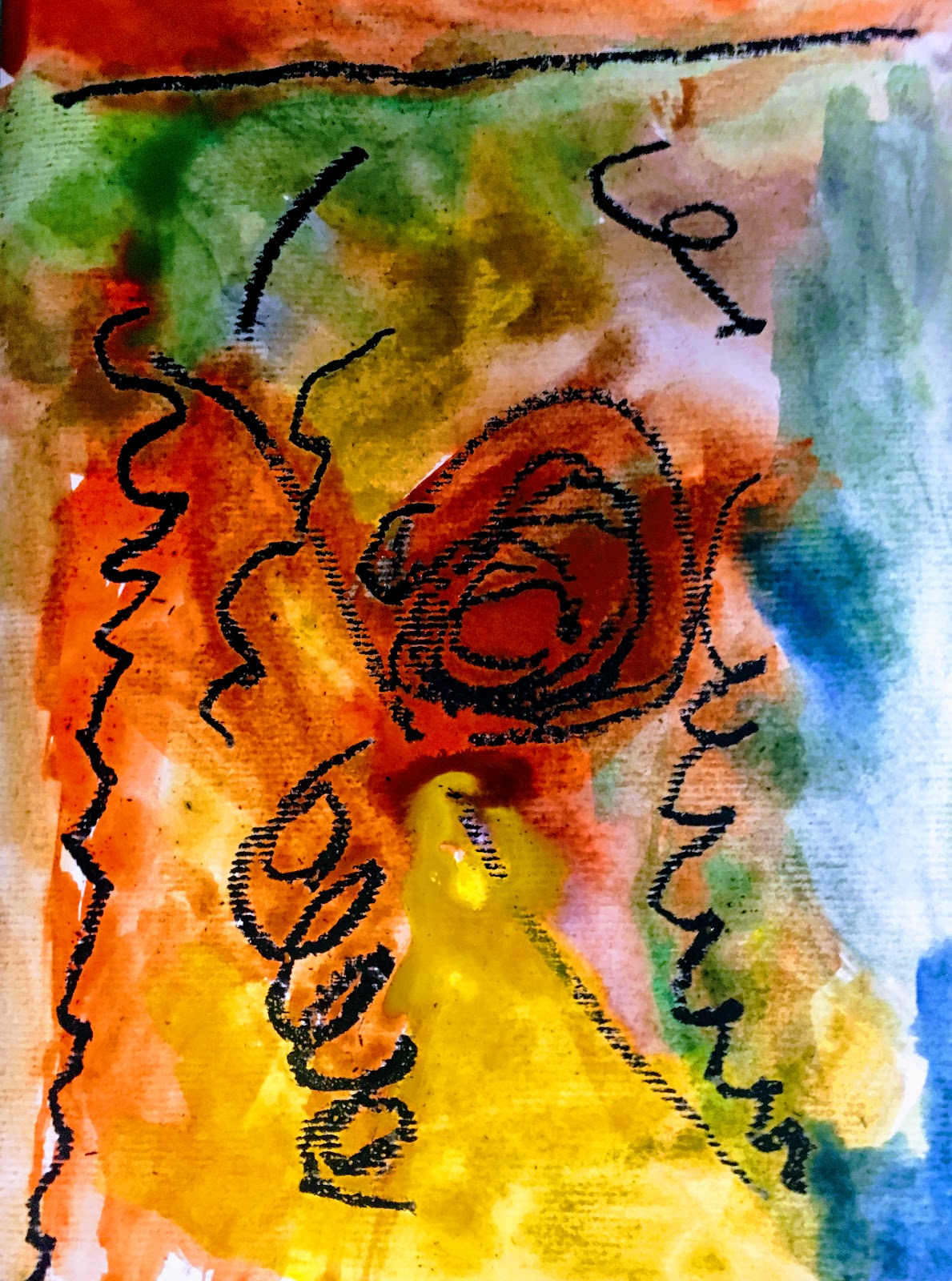 Art from Chaos: Kindergarten Lines Painting