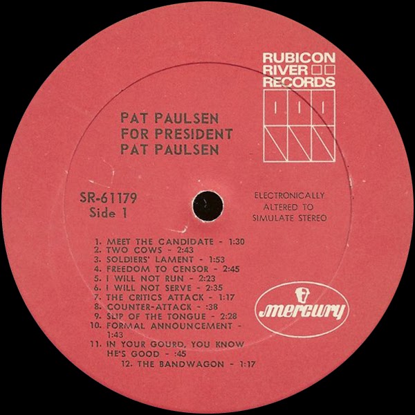 Vintage Stand-up Comedy: Pat Paulsen - Pat Paulsen For President 1968