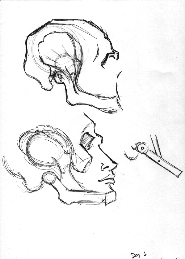 Anthony De Pari Art: Bridgman Faces: The Human Machine I