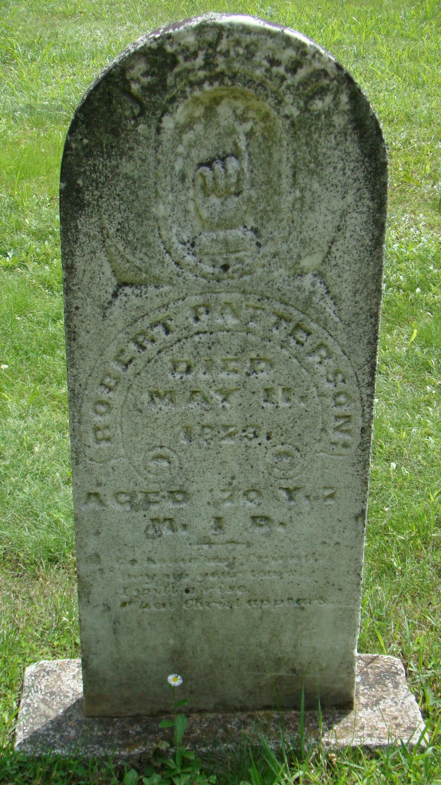 Old Stones Undeciphered: Tombstone Tuesday: Robert Patterson 1802-1873
