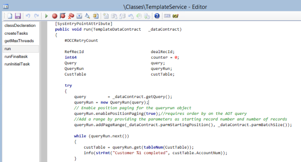 Inner-workings of Dynamics AX: Multi-threaded batch job template