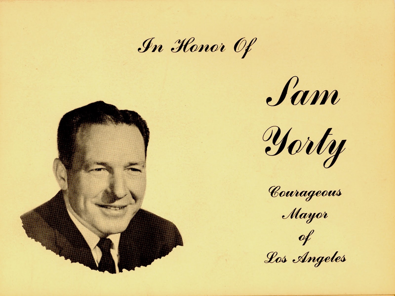 The Museum of the San Fernando Valley: LA's MAYOR SAM YORTY LIVED IN ...