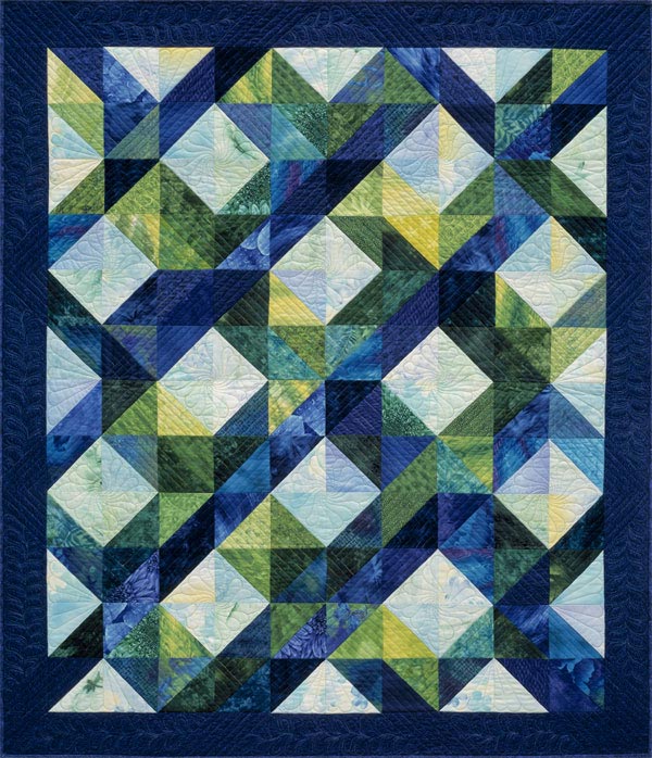 Quilt Inspiration: Simple, dimensional shapes: Joen Wolfrom Designs