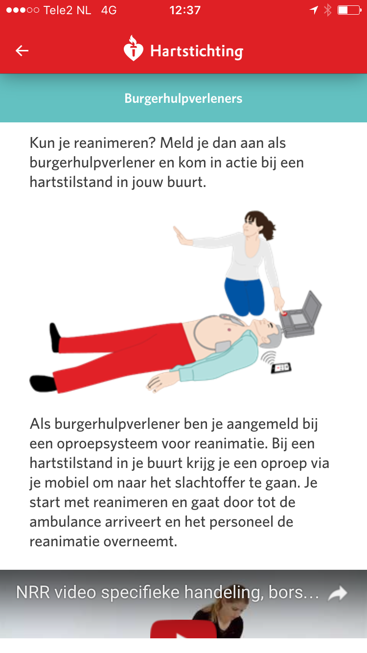 Nieuwe reanimatie-app Hartstichting inzet voor snellere reanimatie ...