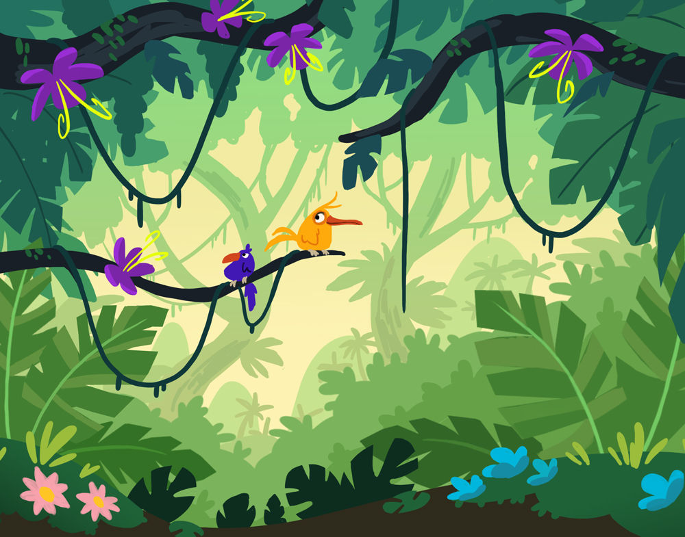 Learning drawing principles: jungle