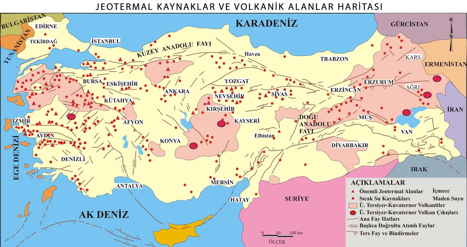 Map of Turkey Jetermal Resources ~ Turkey Physical Political Maps of ...