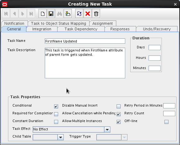 Oracle Stack: Flat File Connector: Process Definition and Process Tasks