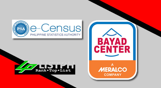 List of Bayad centers PSA/NSO - Philippine Statistics Authority - Pasig