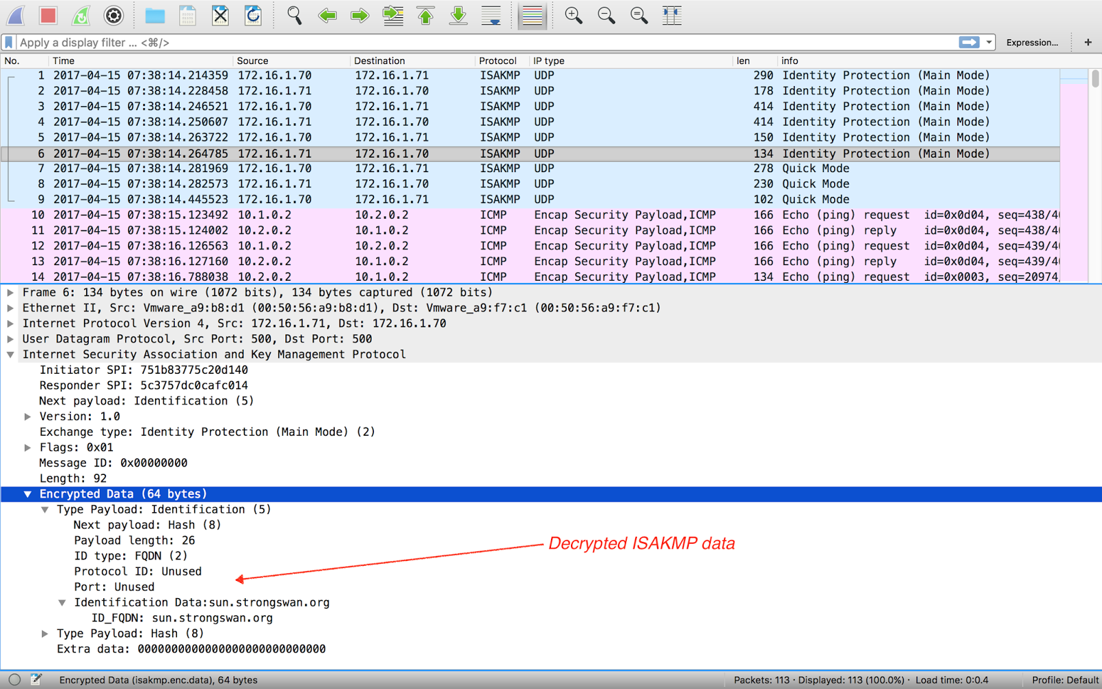 Ruwans Techno Blog Ipsec Capture With Decryption Information