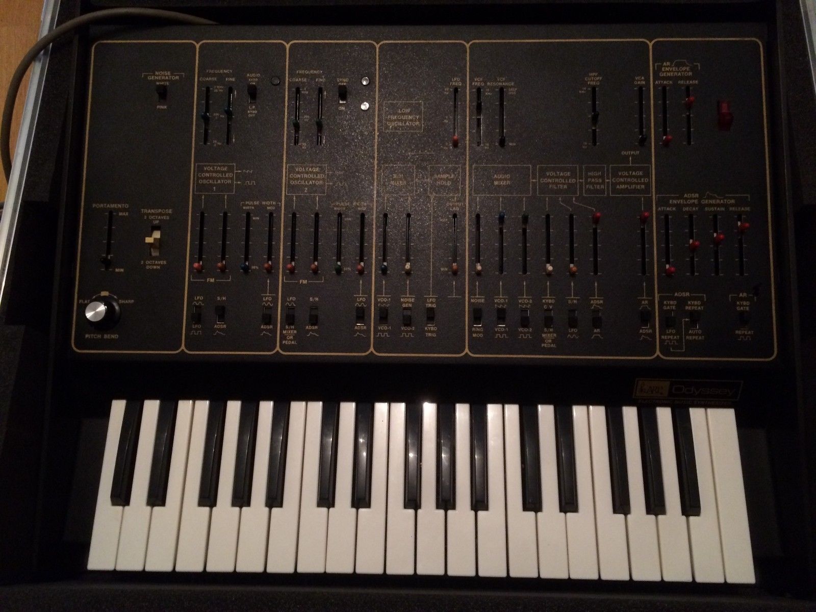 MATRIXSYNTH: Arp Odyssey 2800 MK1 + Kenton Pro Solo + Case SN 282750