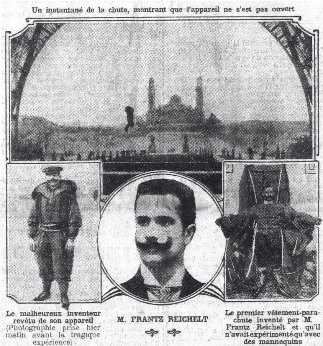 EL SASTRE INVENTOR QUE SALTÓ DE LA TORRE EIFFEL.