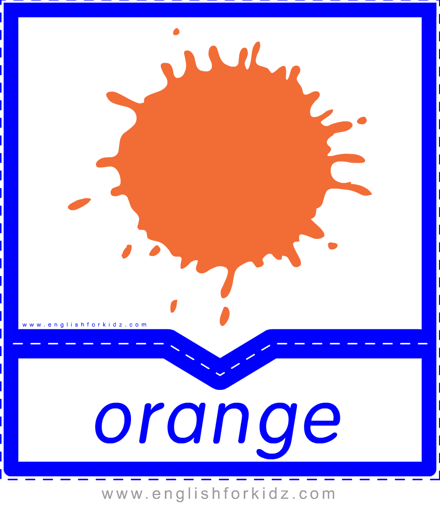 English for Kids Step by Step: Printable Colors Flashcards. Part 1.