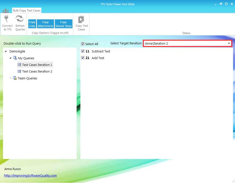 TFS 2013 Tester Power Tool - Bulk Copy Test Cases for Microsoft Test ...