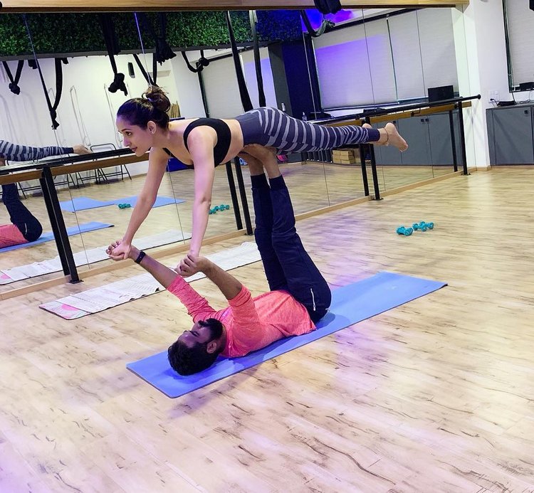 Pragya Jaiswal Hot Yoga Poses Photos