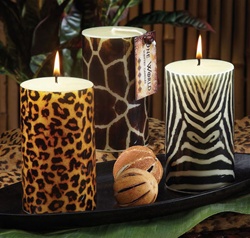 Leopard Print Candles