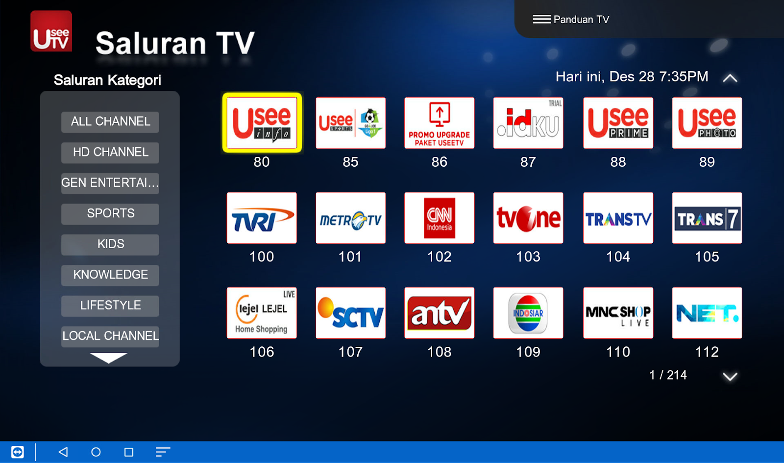Mainan Rio: Paket USeeTV IPTV IndiHome