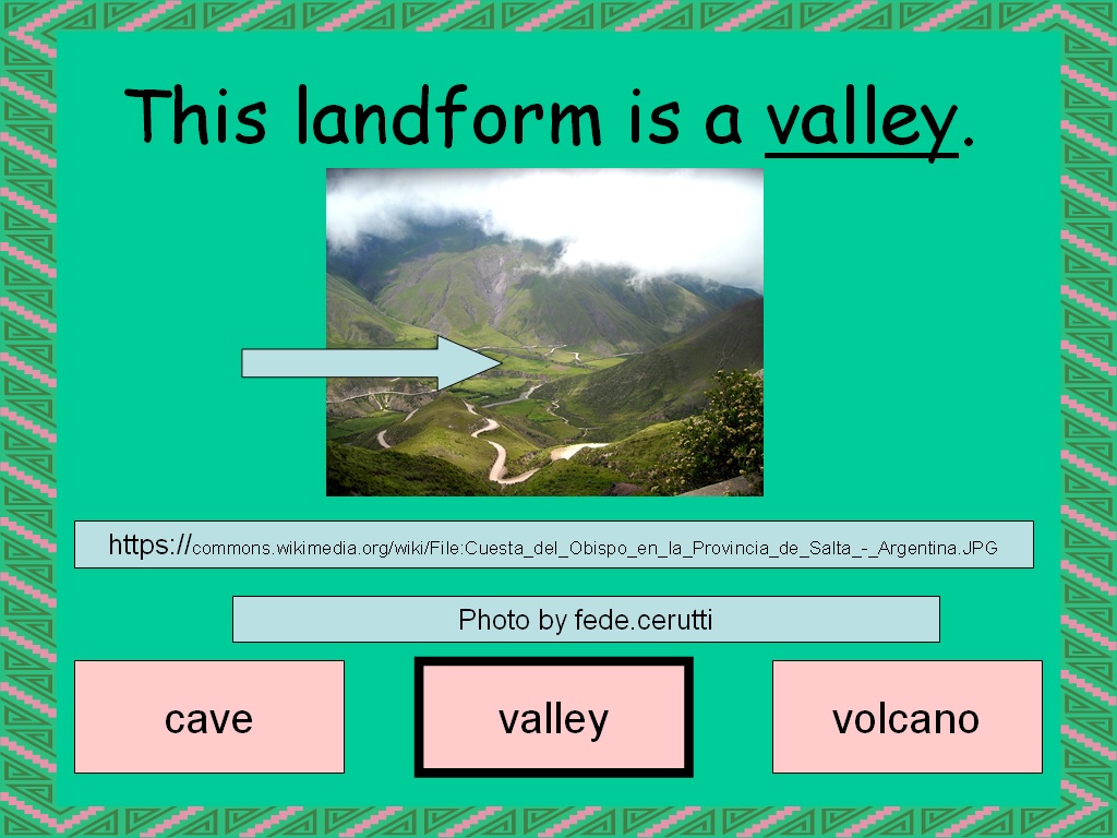 Student Survive 2 Thrive: Name the Landform Game
