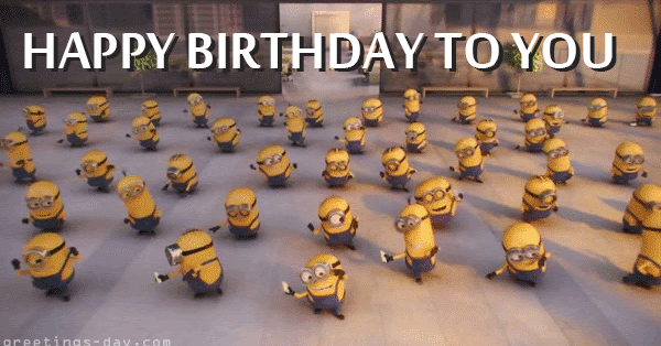 Happy Birthday Minions GIF Images & Meme Pictures ~ Bday Wishes Images
