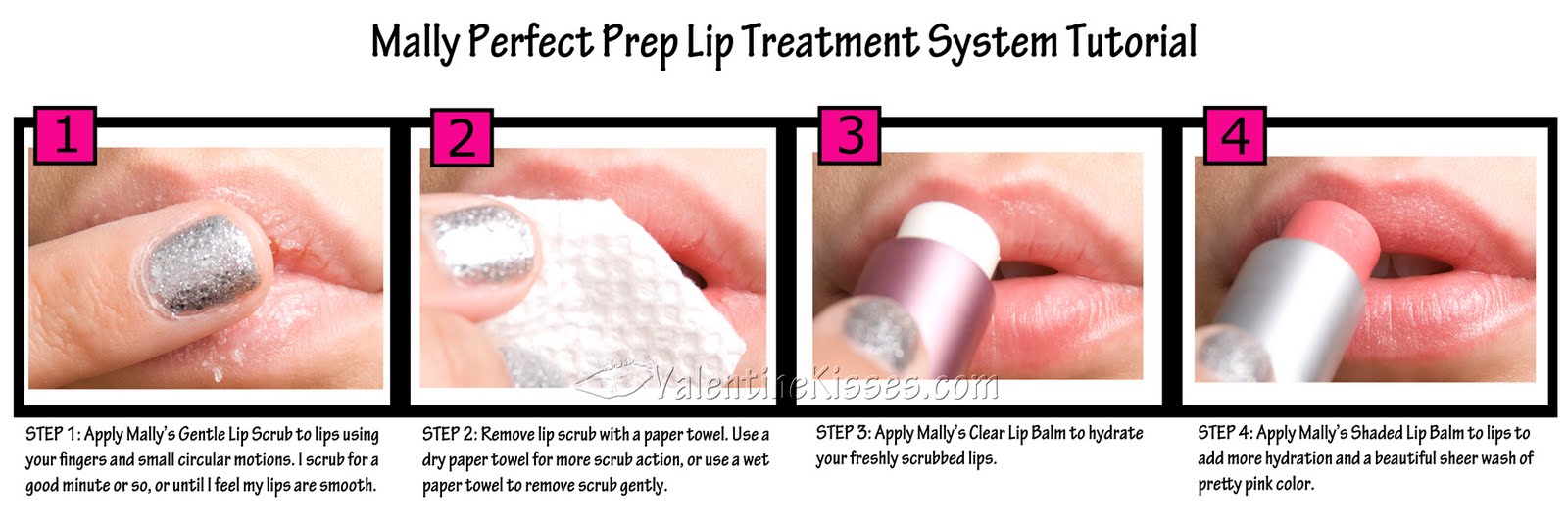 Valentine Kisses: Mally Perfect Prep Lip Treatment System - before ...