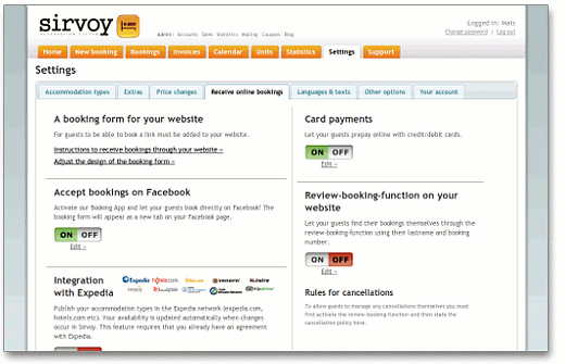 Sirvoy the Next Generation Booking Service