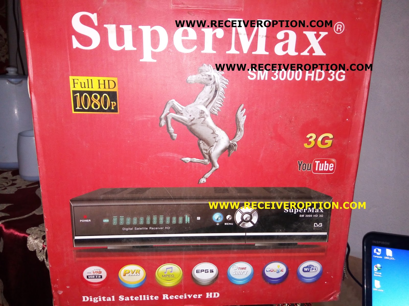 SUPER MAX SM 3000 HD 3G RECEIVER CCCAM OPTION - How To Enter Biss key ...