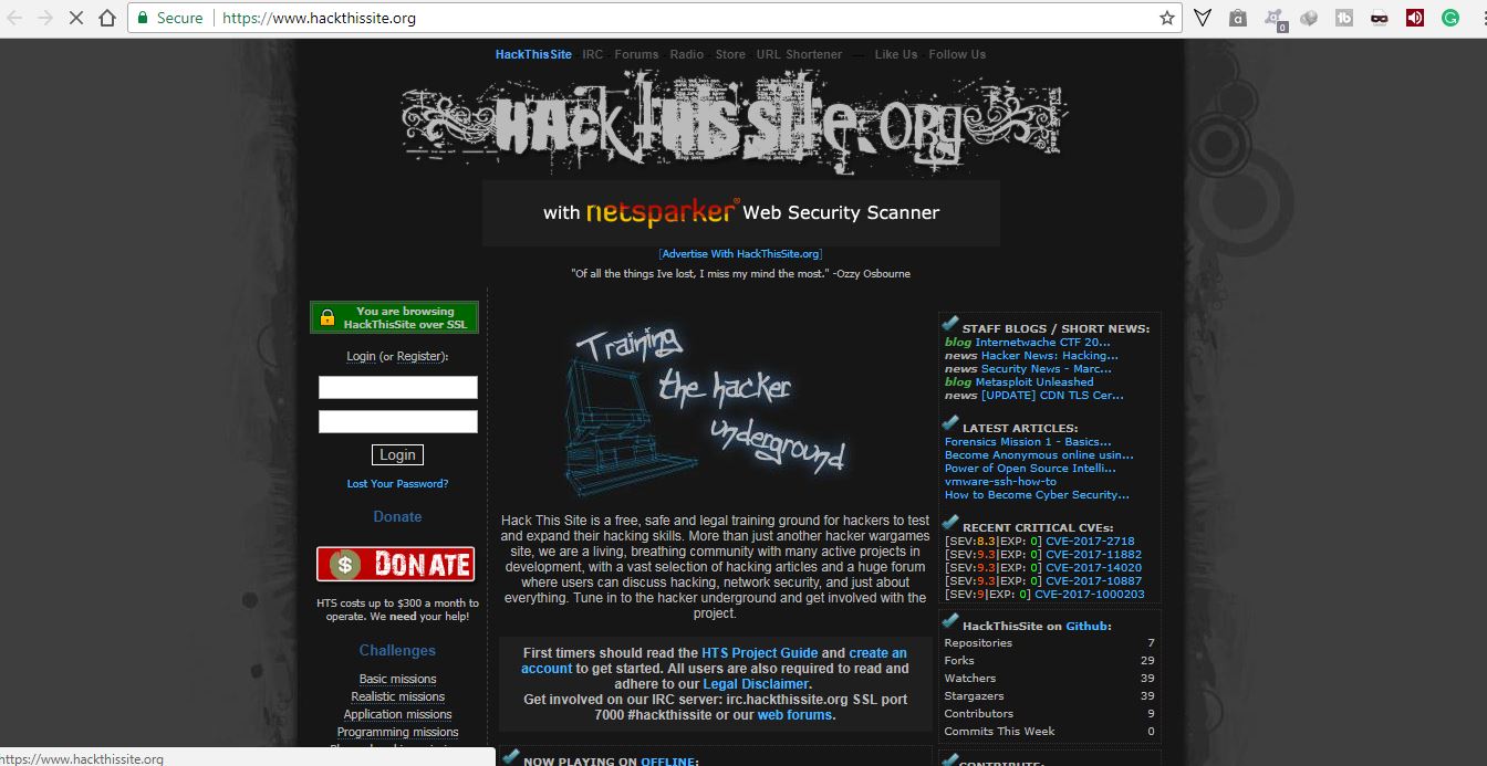 TOP 10 Best Websites To Learn Ethical Hacking In 2018 | Hacker App ...