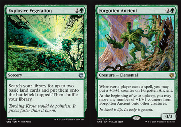 Magic the Gathering Adventures: Conspiracy Set Review: Green Cards