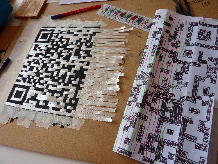 Trekky gets Crafty!: Ribbon woven QR code