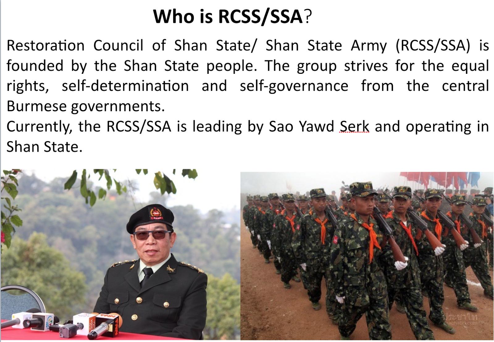 RCSS/SSA SPOKESPERSON