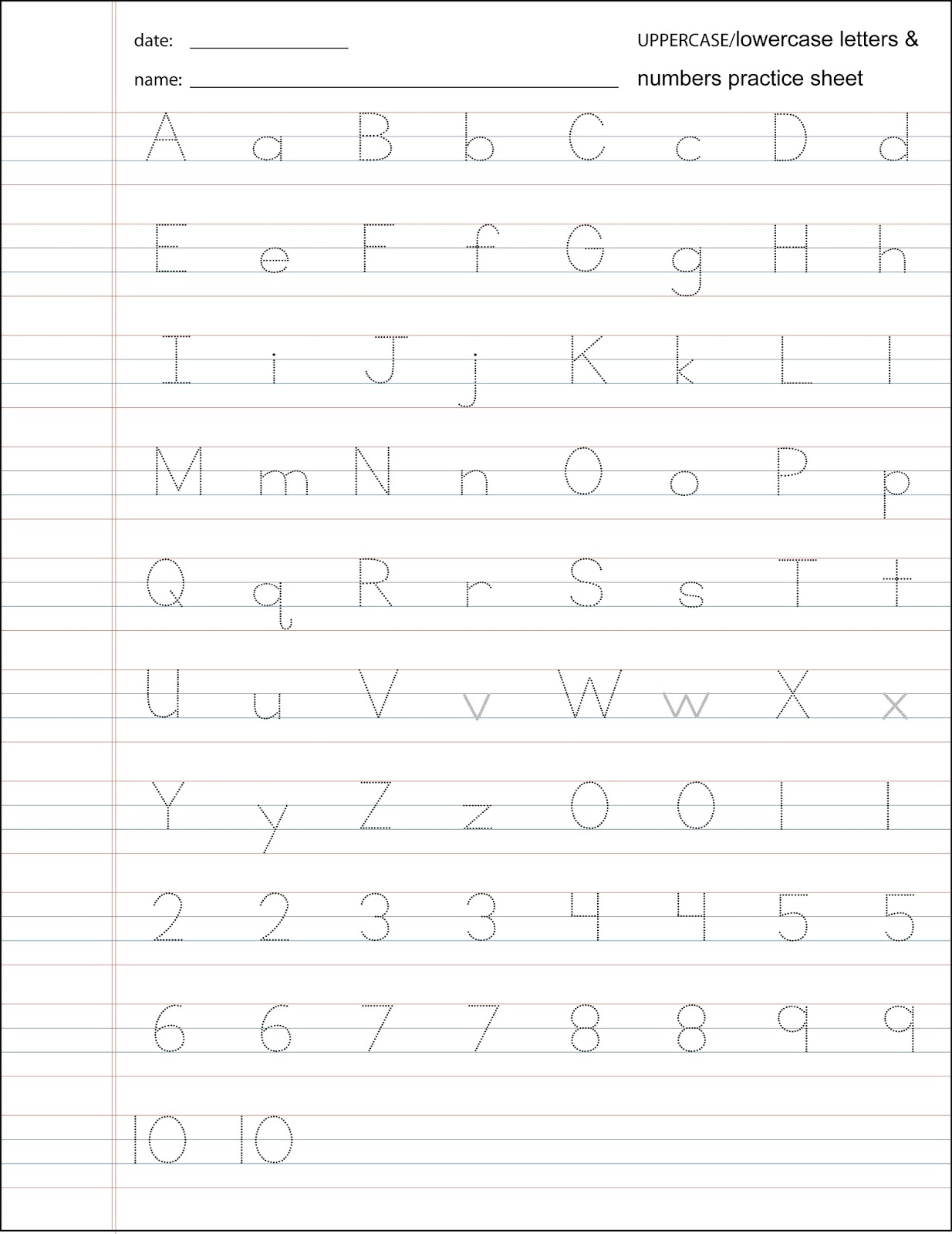 Free UPPERCASE lowercase Letters And Numbers Practice Worksheet free-uppercase-lowercase-letters-and-numbers-practice-worksheet