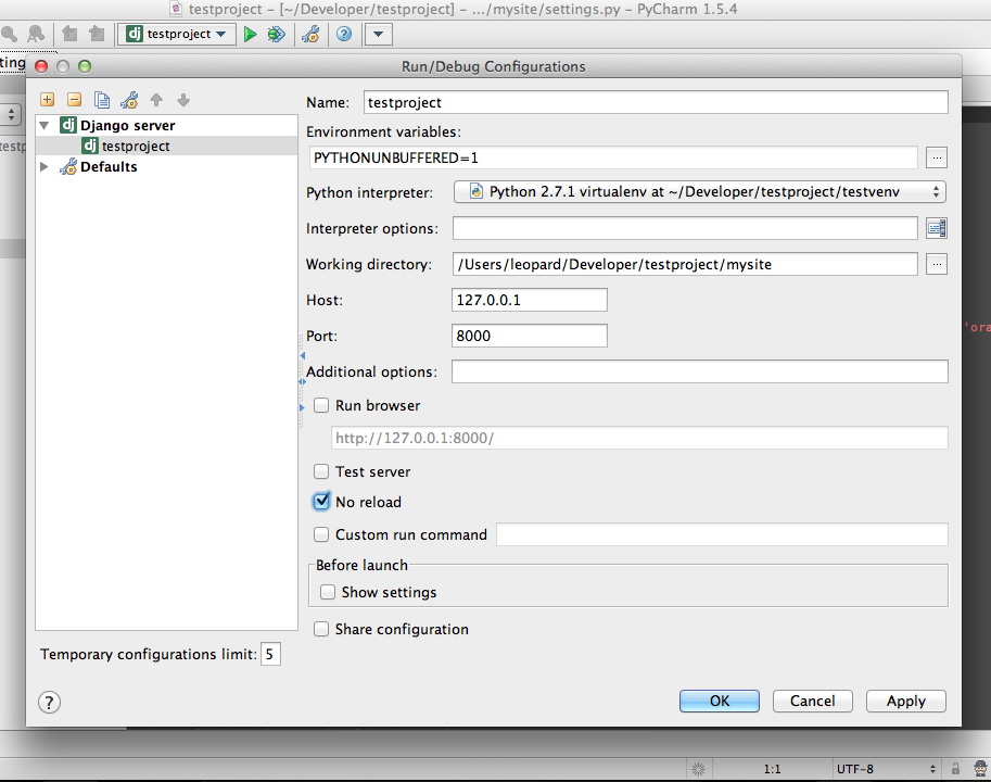 Establishing Dev environment with PyCharm + Virtualenv for Django ...