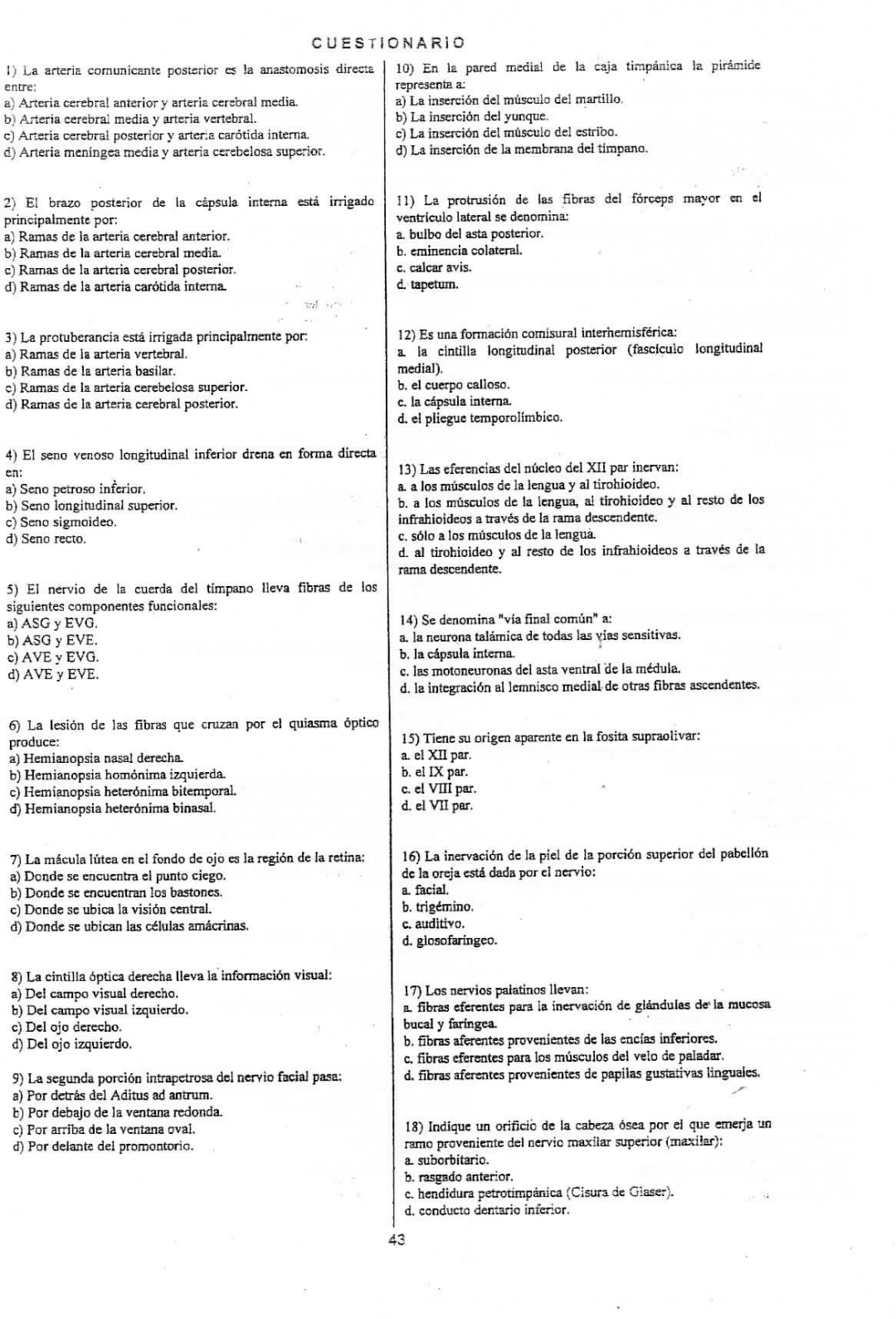 Estudiante de medicina : Apunte de neuroanatomia de Forlizzi Pro