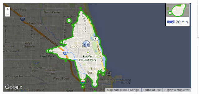 Bike Walk Lincoln Park: Using Walk Score's travel time maps
