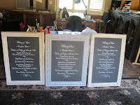 Hilink Calligraphy and Art: Chalkboard Wedding Menus