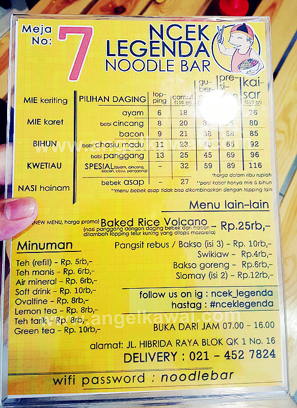 Angelkawai's Diary: Wonderfood - Bakmi Berkasta Ncek Legenda Noodle Bar