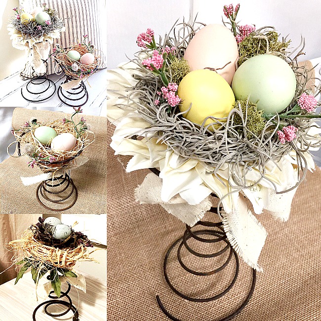 DIY Beautiful Vintage Bed Spring Centerpieces
