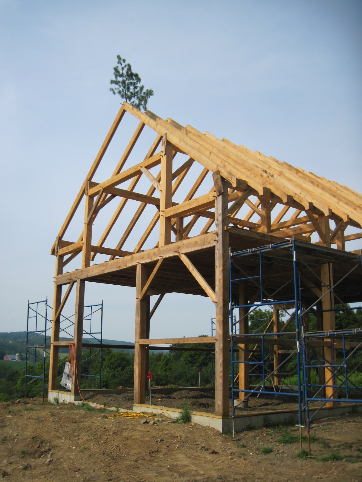 Rick's Journal: The Landry Barn Frame: A Traditional Timber Frame Part One