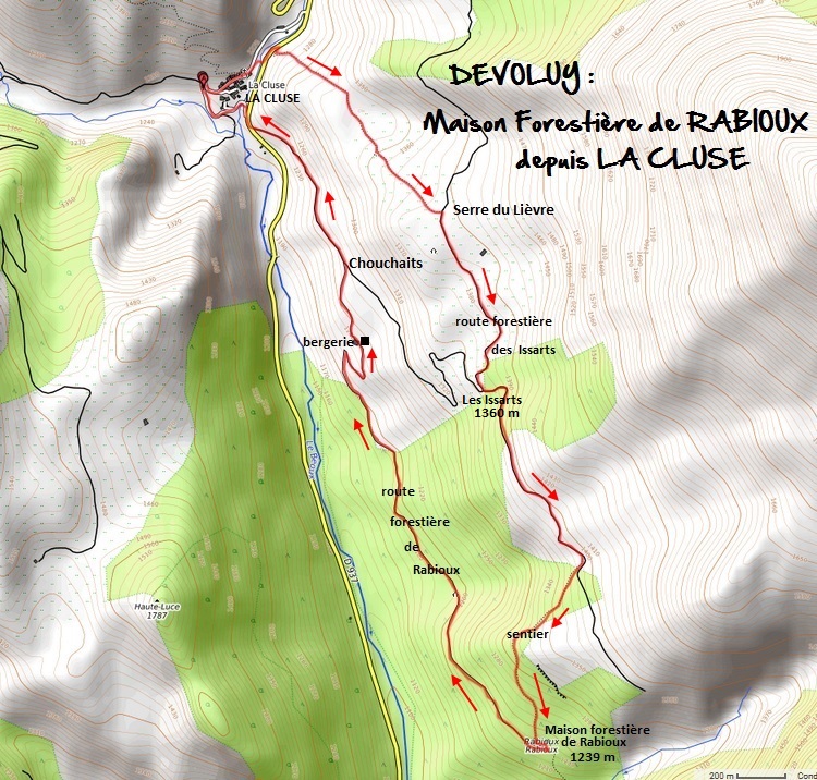 Buëch Devoluy Rando: Dévoluy : Maison Forestière de Rabioux depuis La Cluse