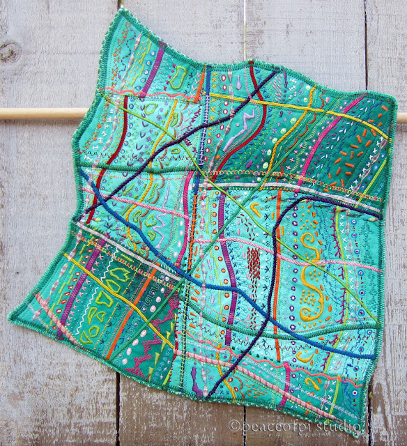 peaceofpi studio: Hand Embroidery Art Quilt