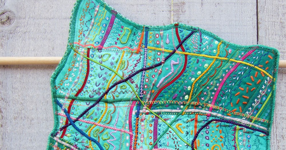 peaceofpi studio: Hand Embroidery Art Quilt