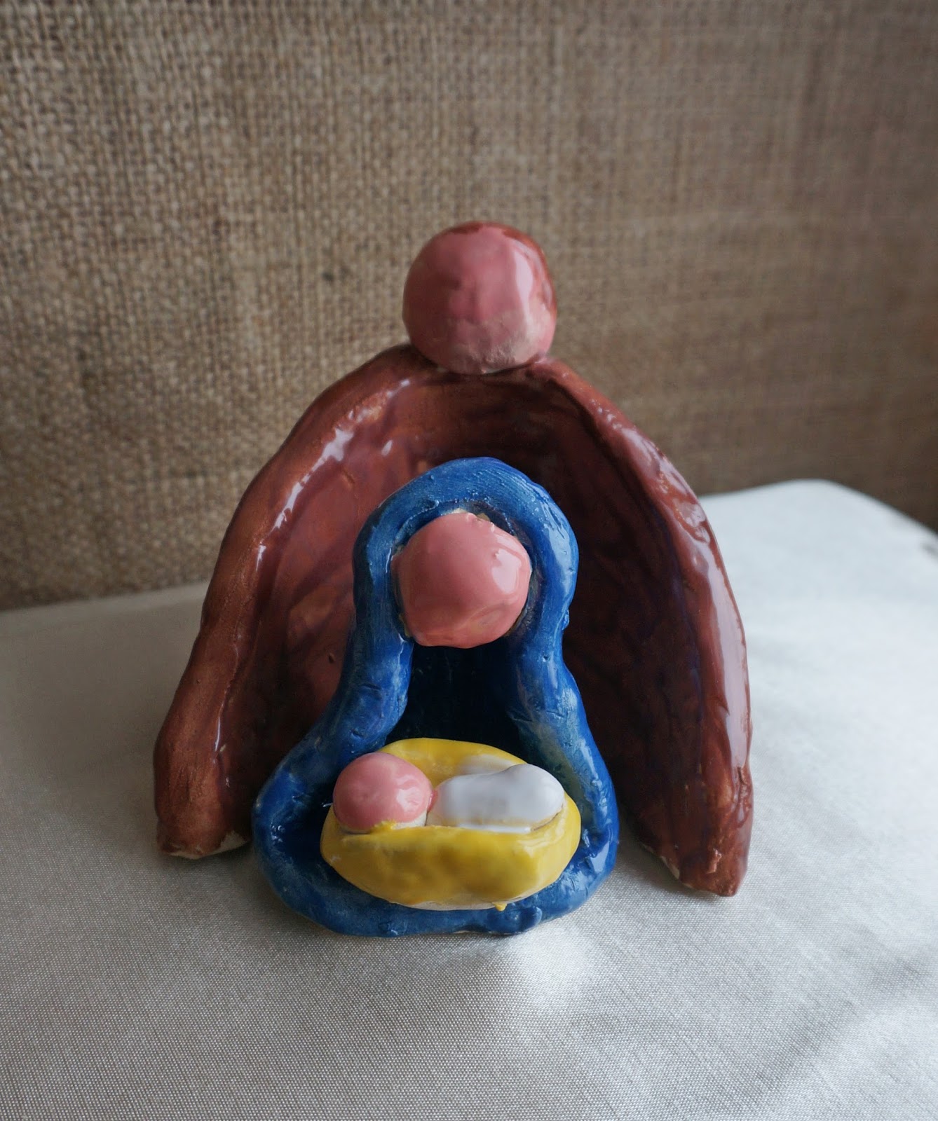 that artist woman: Modern Clay Nativity