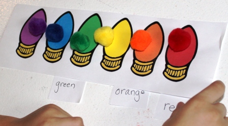 Christmas Lights Color Matching - The Activity Mom