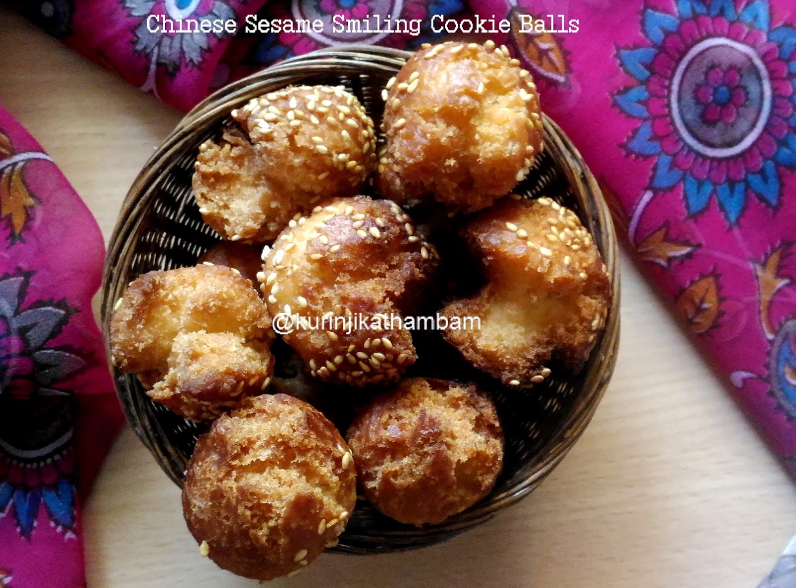 Chinese Sesame Smiling Cookie Balls / Chinese Sesame Laughing Balls ...