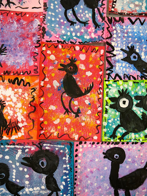 Cassie Stephens: In the Art Room: First Grade Bebo Birds!