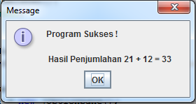 Program Penjumlahan dengan Fungsi ~ Materi Java Pemula