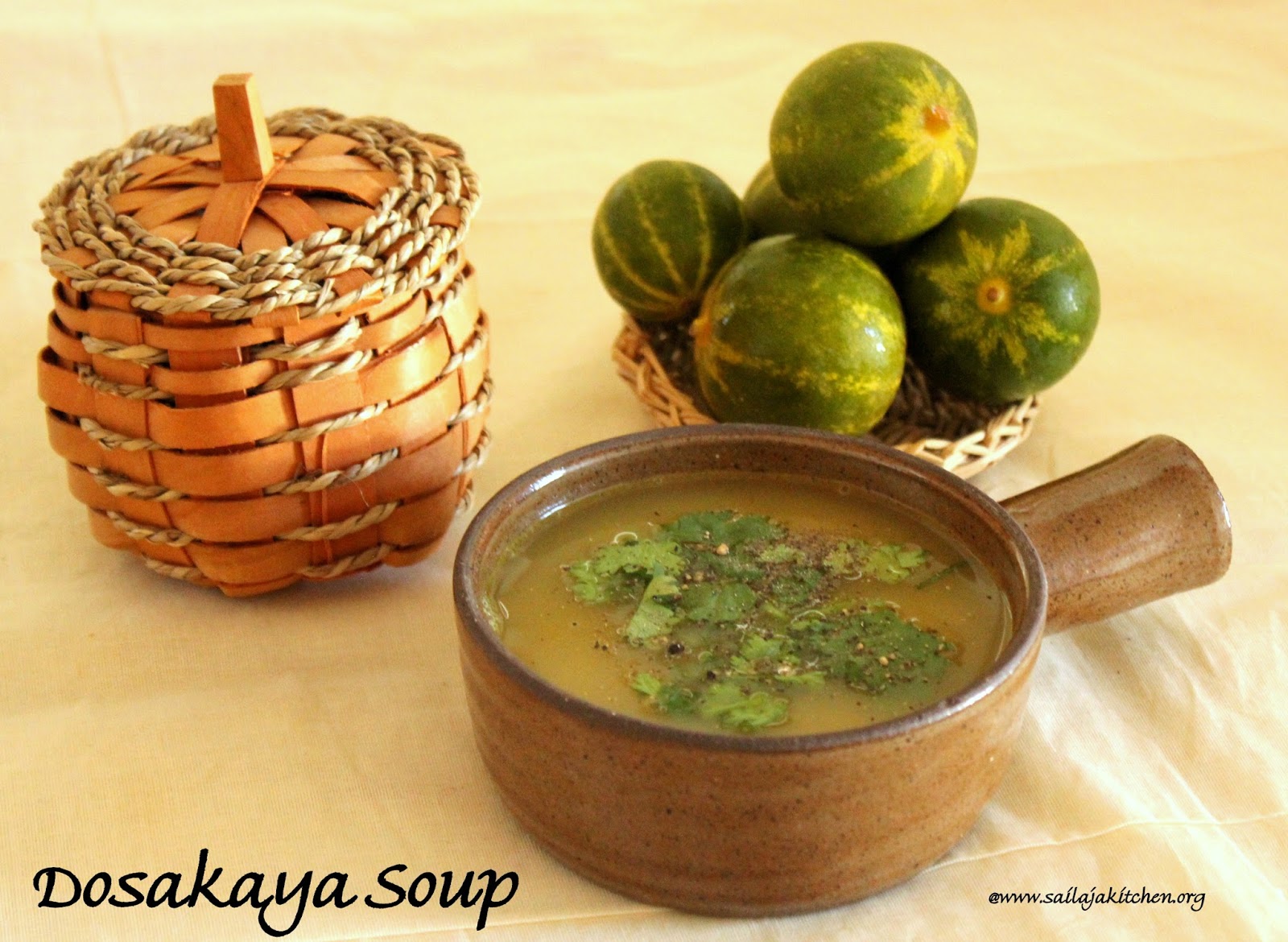 Sailaja Kitchen...A site for all food lovers!: Dosakaya Soup / Yellow ...